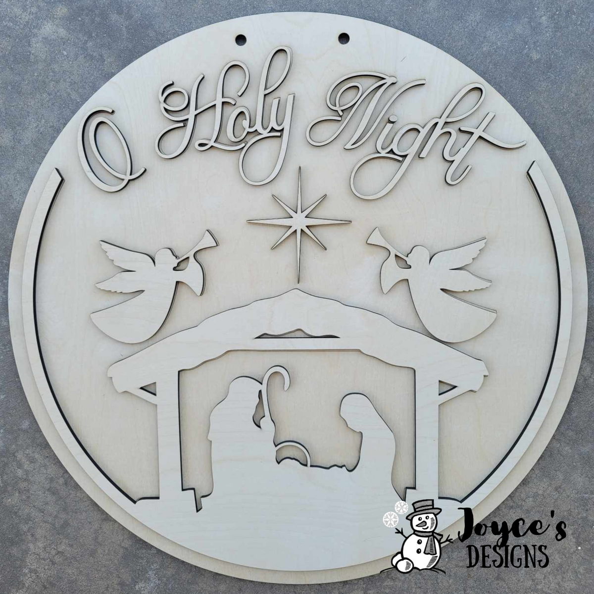 Oh Holy Night Door Hanger, Christmas Wood Doorhanger Kit, DIY Door Dec ...