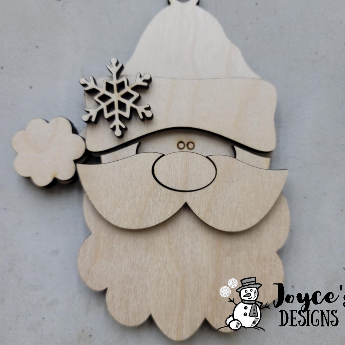 Santa With Snowflake Ornament – JoycesDesigns