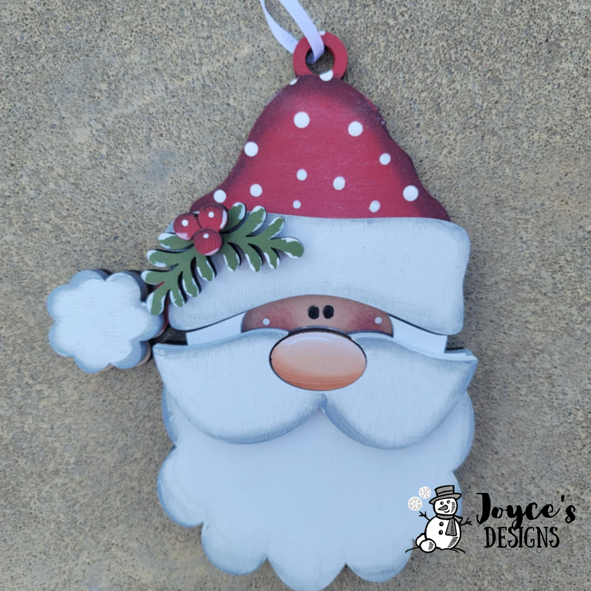 Santa With Snowflake Ornament – JoycesDesigns